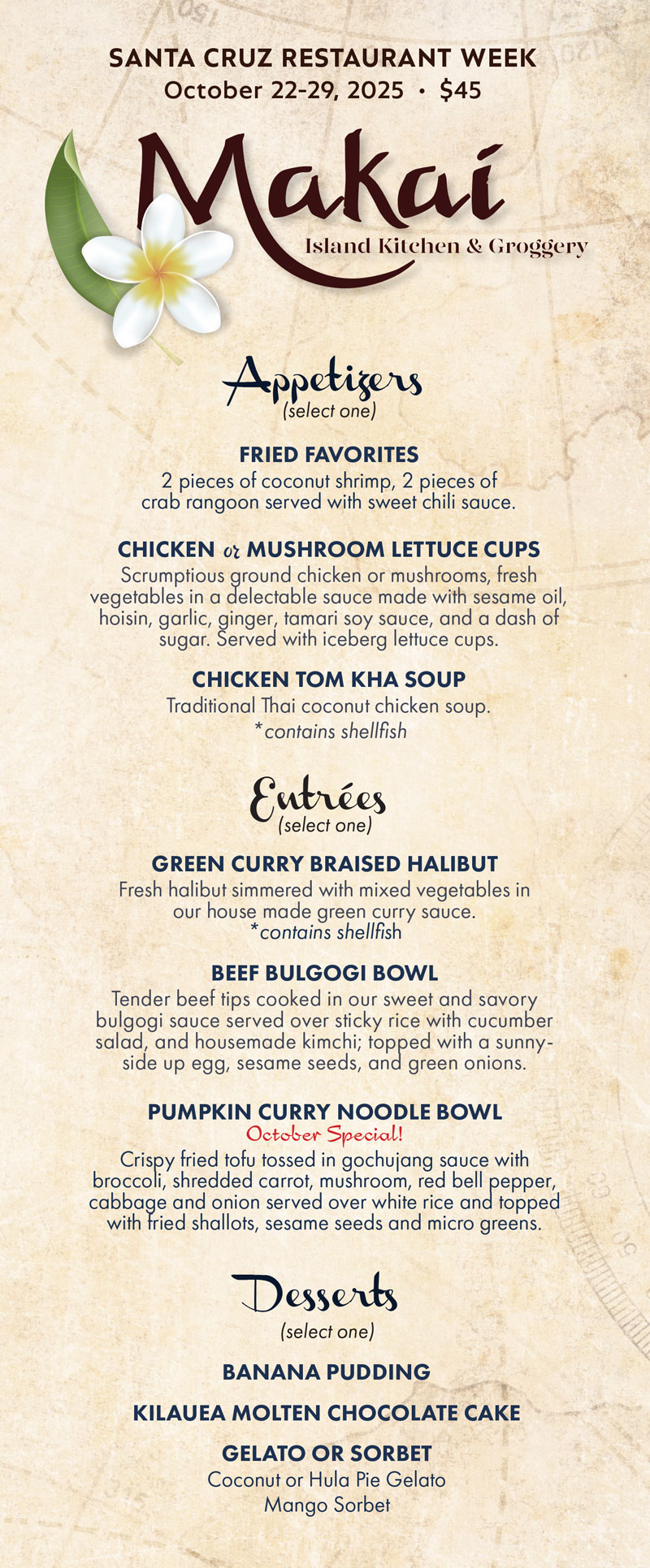 Makai Island Kitchen & Groggery - Santa Cruz Restaurant Week