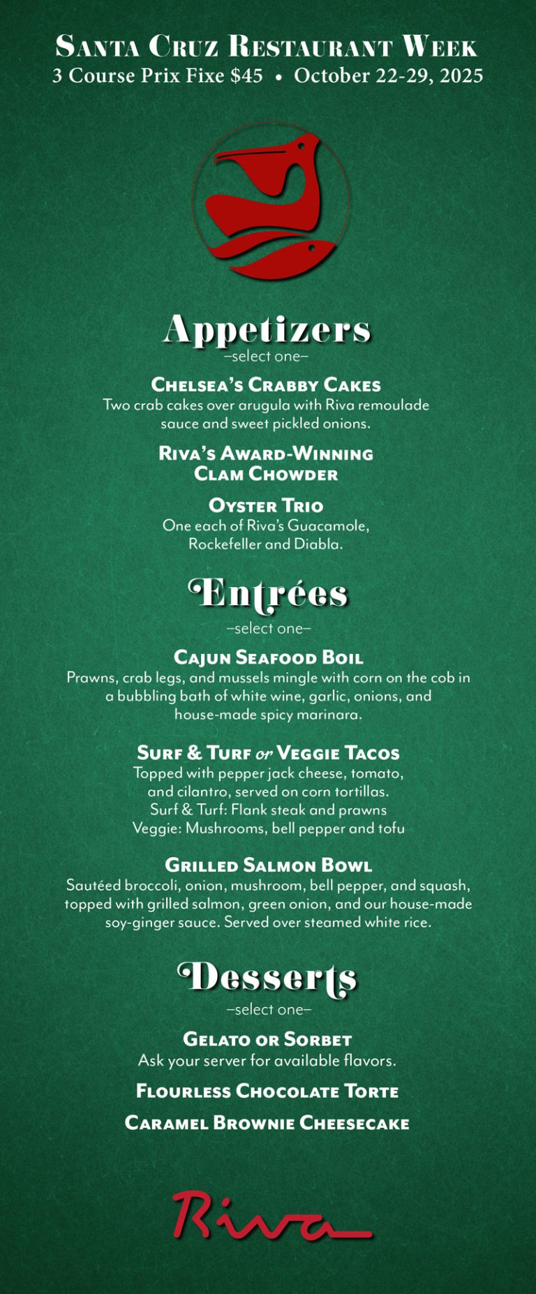 Riva Fish House - Santa Cruz Restaurant Week